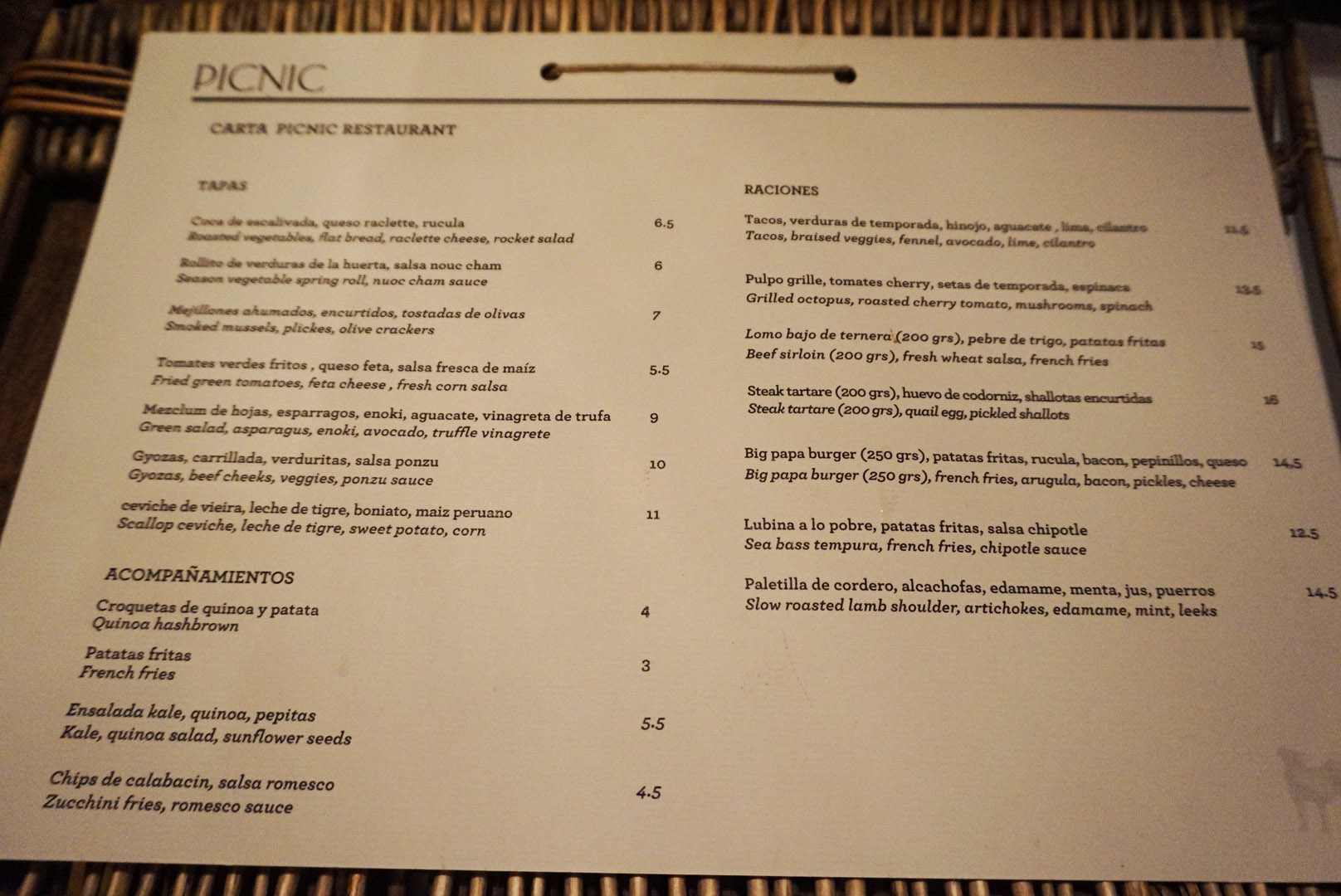 Picnic Restaurant Barcelona - Yummy Barcelona