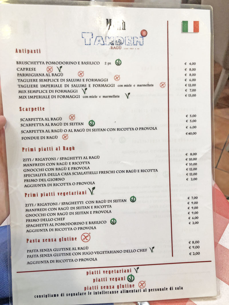 Tandem Ragù Ristorante en Nápoles | Yummy Barcelona
